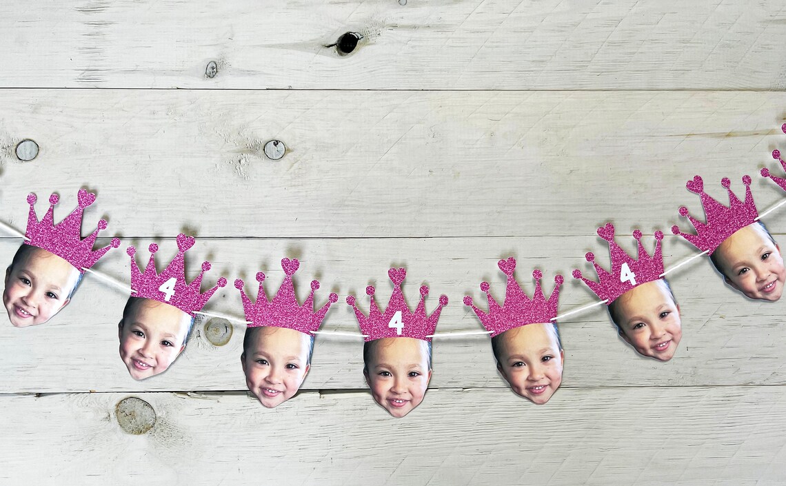 Custom Birthday Banner Custom Face Photo Banner Face Banner - Etsy