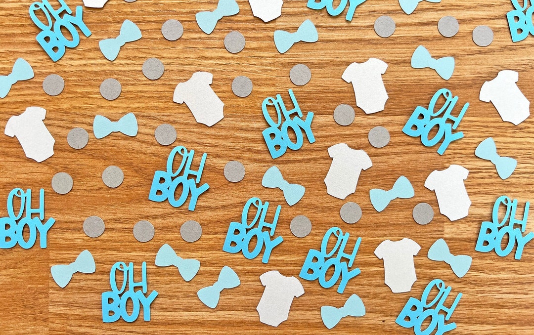 Oh Boy Confetti, Boy Baby Shower Decor, Baby Boy Confetti, Bow Tie Baby ...