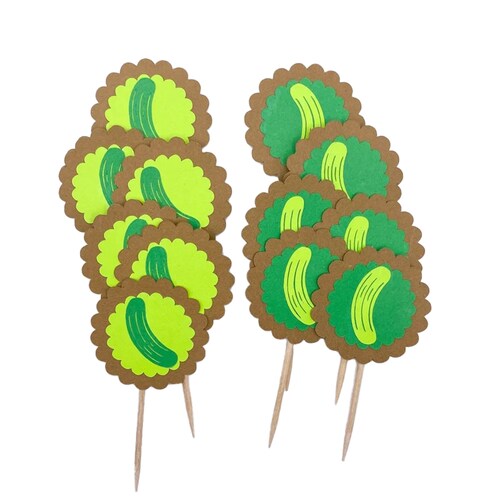 Pickle Cupcake Toppers - Etsy
