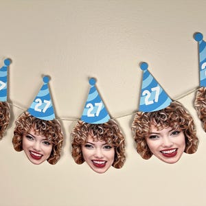 Custom Face Photo Banner, Personalized Birthday Banner Any Age, Custom ...