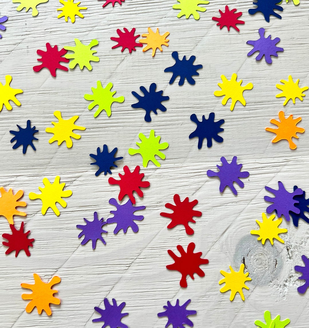 Paint Splatter Confetti, Paint Party Decorations, Slime Birthday ...