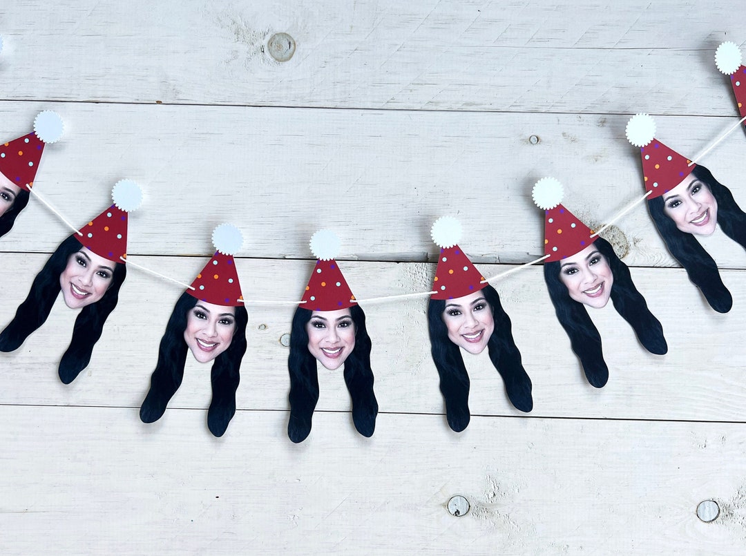 Personalized Photo Banner, Custom Face Banner, Face Birthday Banner ...