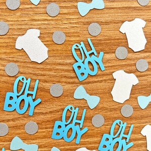 Oh Boy Confetti, Boy Baby Shower Decor, Baby Boy Confetti, Bow Tie Baby ...