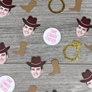 Personalized Groom Head Confetti, Same Cowboy Forever, Nash Bash ...