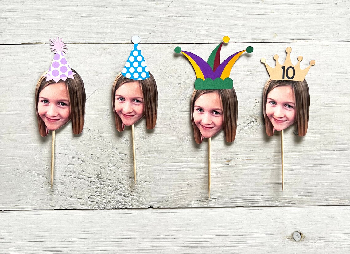 Custom Face Cupcake Toppers Personalized Cupcake Toppers for - Etsy