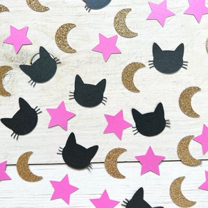 Cat Confetti, Halloween Confetti, Cat Birthday Decorations, Star ...