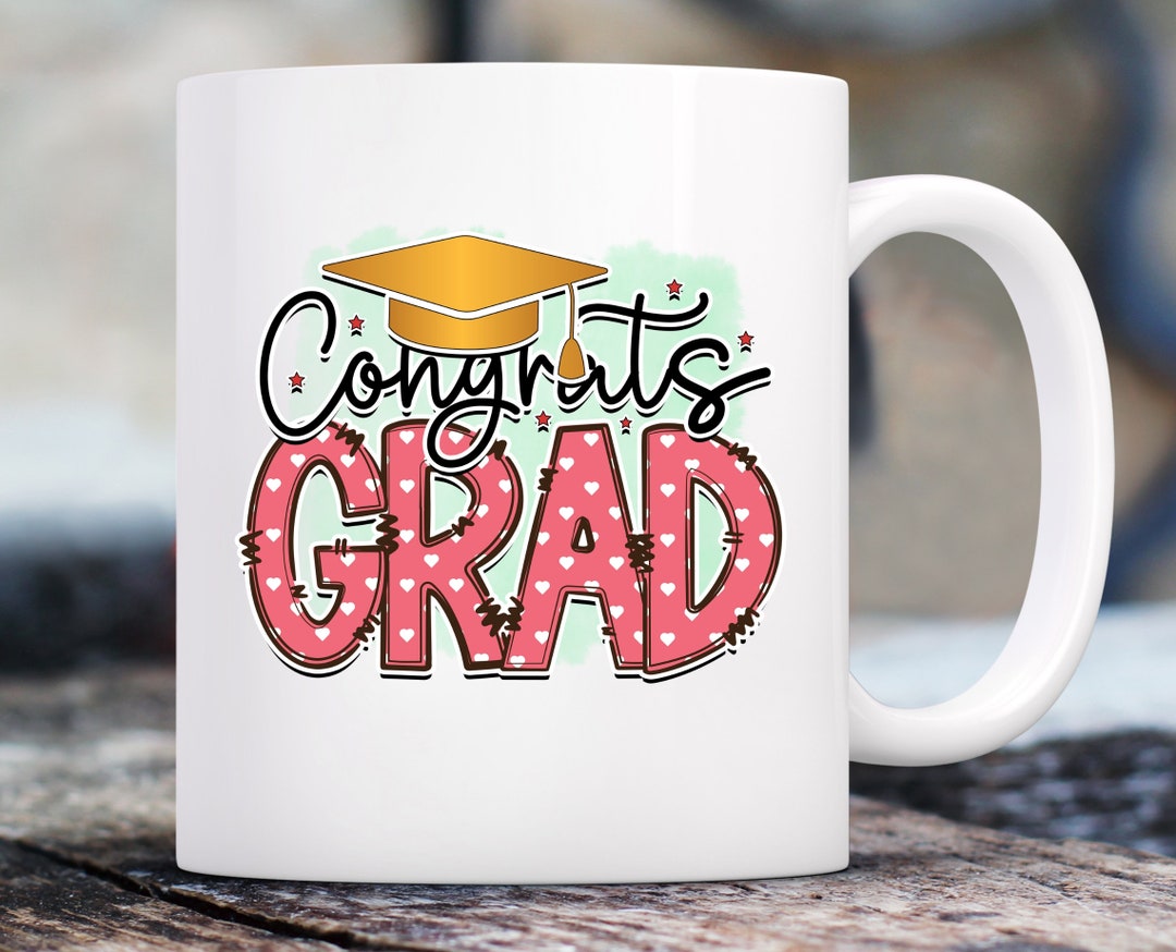 Congrats Grad Coffee Mug, Funny, Humor, Cartoon, Gift for Her Him ...