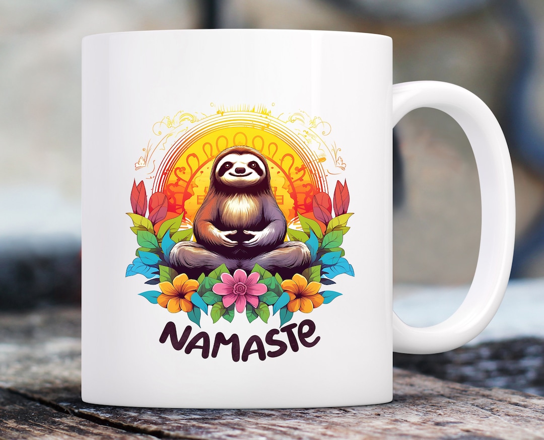 Namaste Animal 2 Yoga Coffee Mug Cute Coffee Mug Ceramic Mug Gift for ...