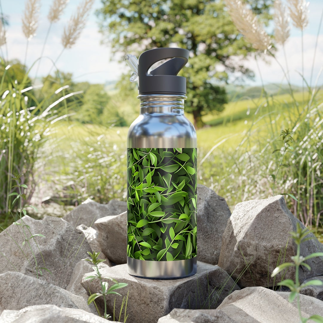 Green is Life 20oz Stainless Steel Water Bottle With Straw - Made of ...