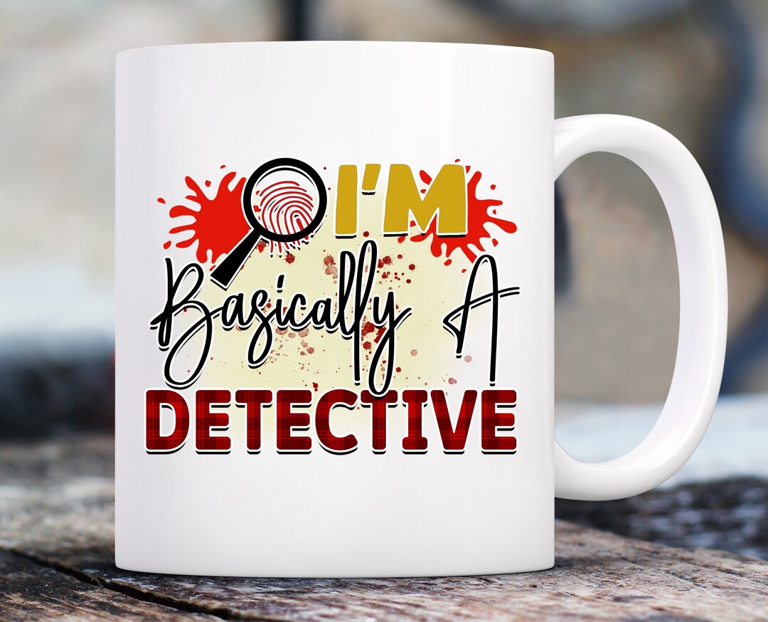 Detective Coffee Mug: Funny Cartoon Gift, 11oz/15oz - Etsy