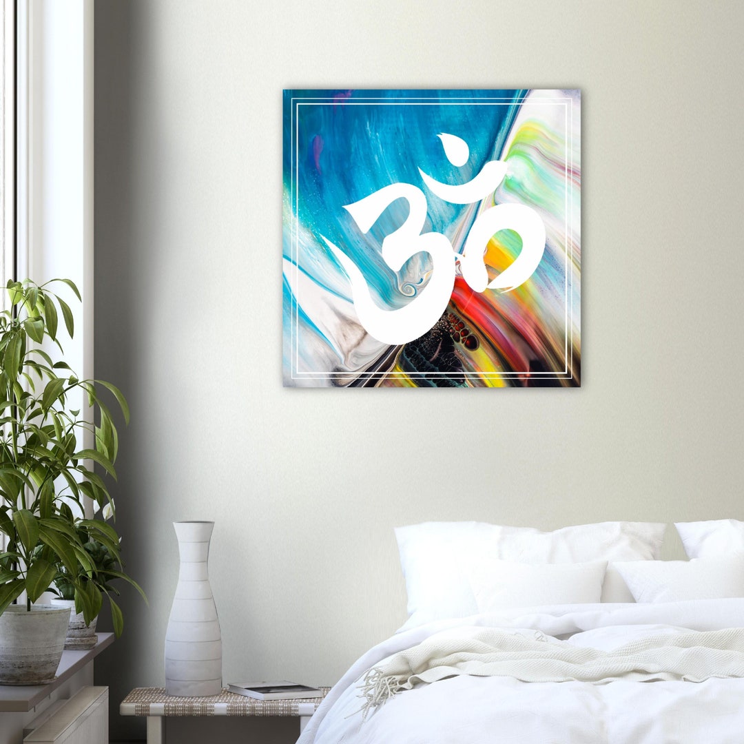 Psychedelic Om Poster Om Hindu Symbol Mindful Art Poster - Etsy