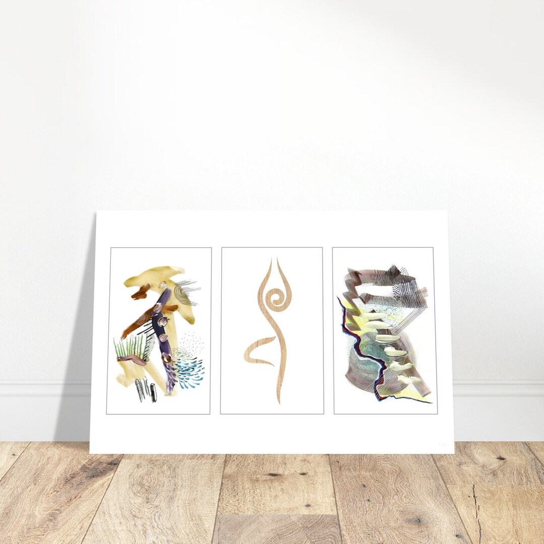 Abstract Yoga Art Series 1 Tree Pose - Poster Yoga Poster Print | Yoga ...