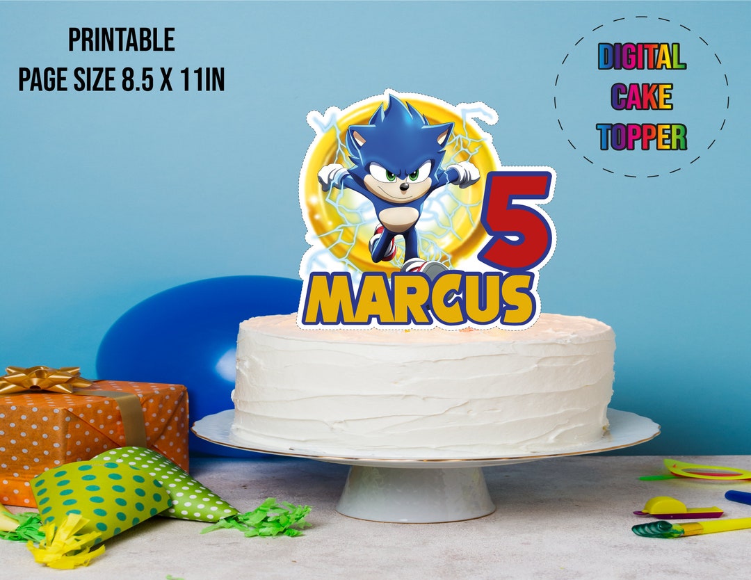Sonic Cake Topper Frozen Personalized-digital File-printable. YOU PRINT ...