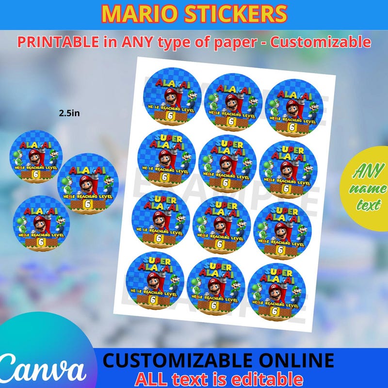 Mario Stickers - Etsy
