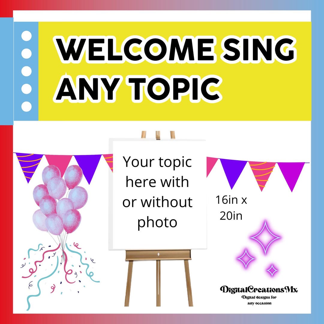 Welcome Sign, Welcome Banner, DIGITAL ONLY. - Etsy