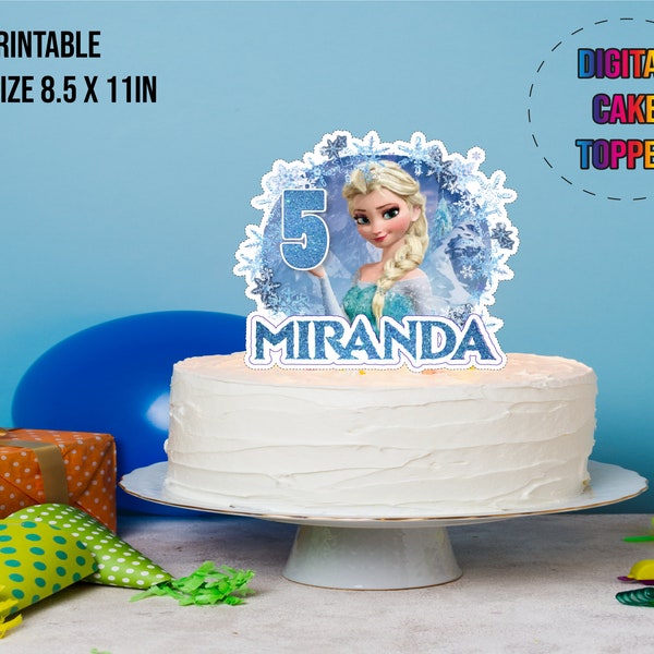Elsa Topper Cake Printables - Etsy