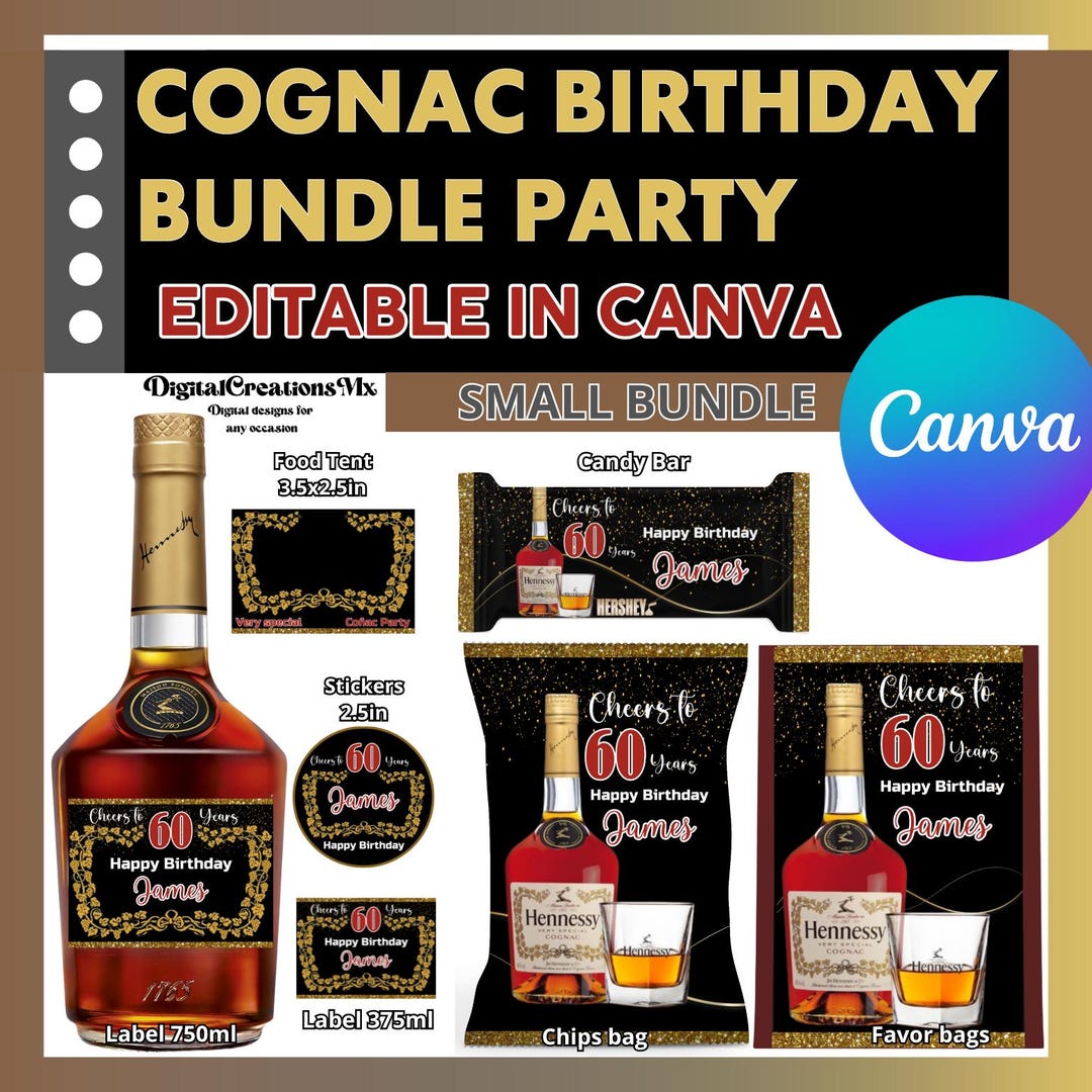 Cognac Party Birthday Favors: Chip, Candy Bar, Favor Bags and More ...
