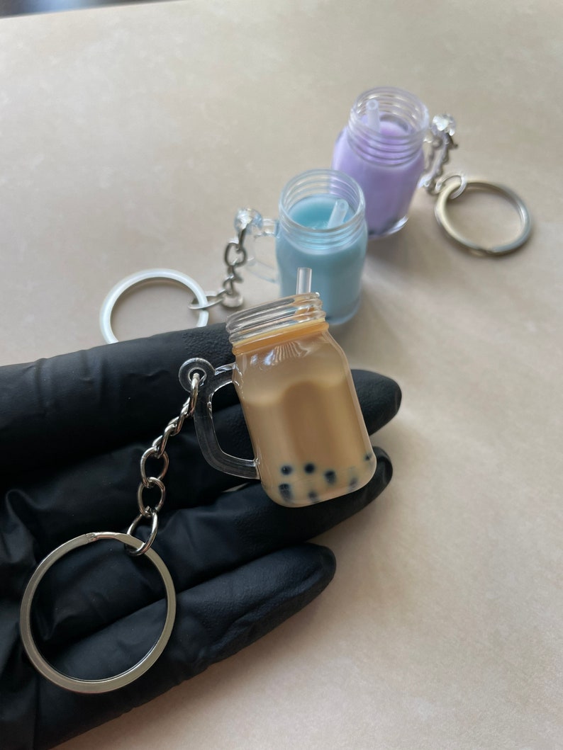 Boba Tea Keychain Boba Keychain Cute Keychain Keychain - Etsy