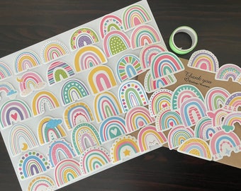 Stickers, Labels & Tags Rainbow Pastel Sticker Kit Sticker Bundle ...