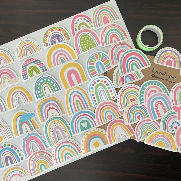 Rainbow Stickers - Etsy