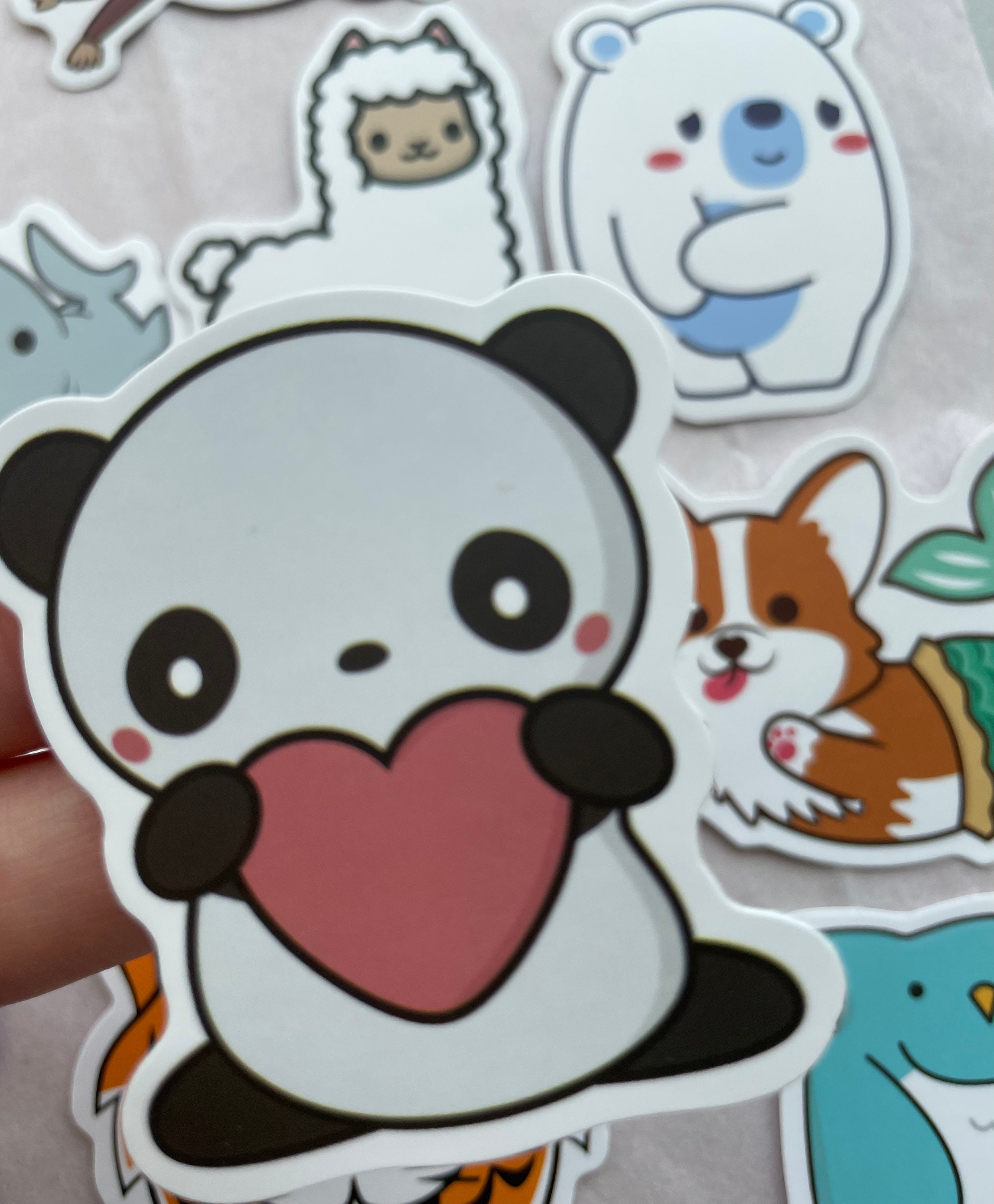 Cute Animal Stickers Kawaii Animal Stickers Kawaii Sticker - Etsy