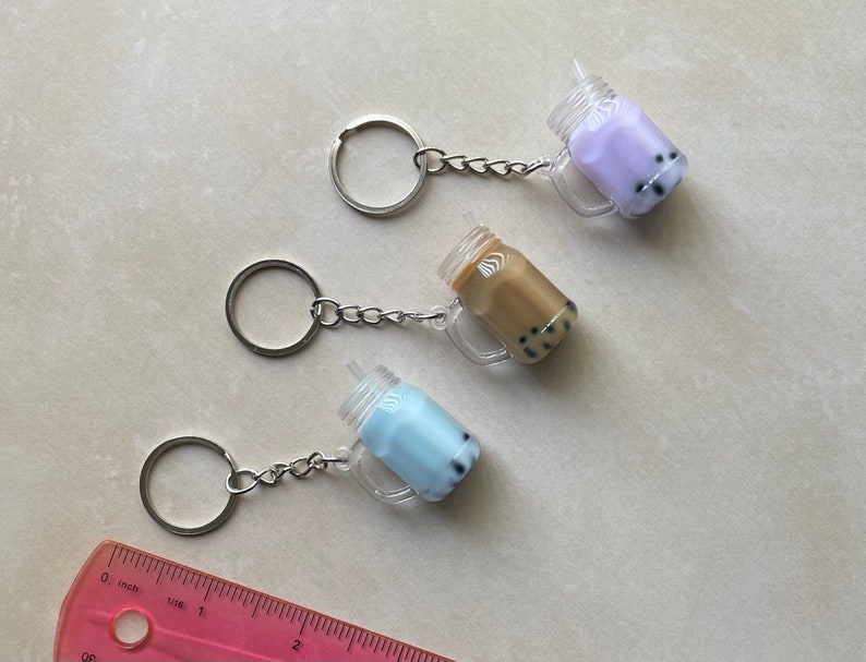 Boba Tea Keychain Boba Keychain Cute Keychain Keychain - Etsy