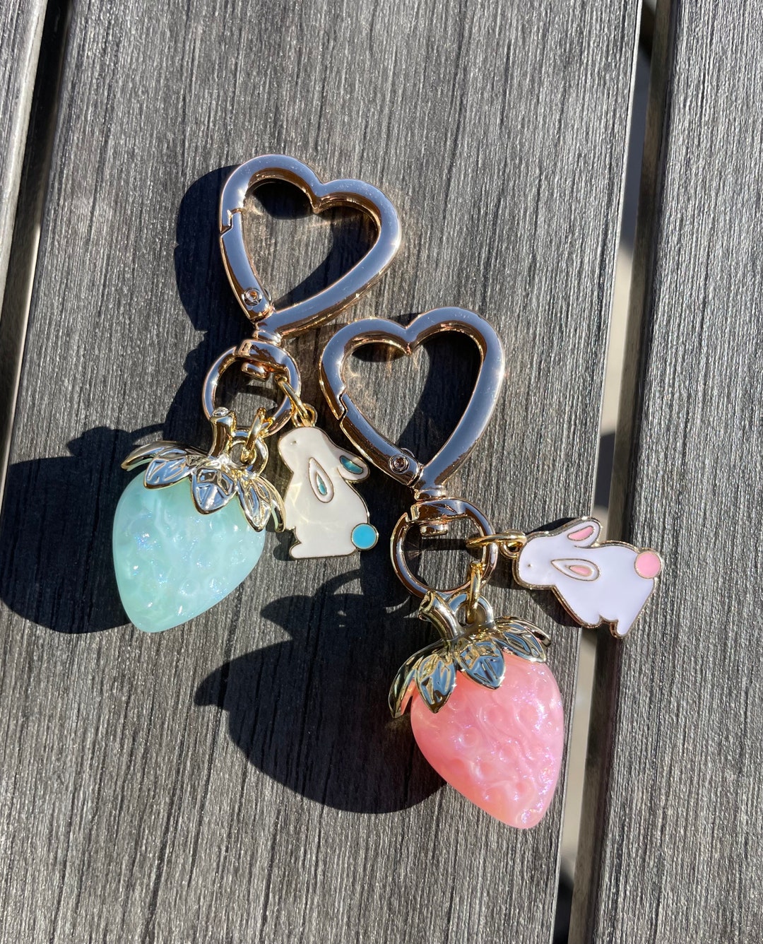 BUNBERRY Charm, Strawberry Keychain, Keychain Accessories, Keycharm ...