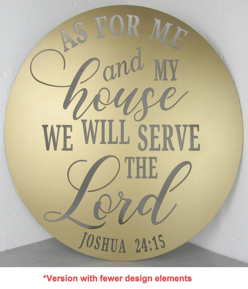 As for Me and My House We Will Serve the Lord Joshua 24:15 Metal Sign ...