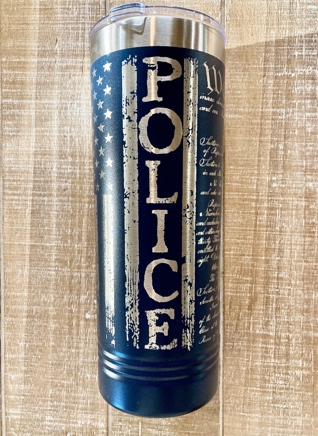 We the People Police Tumbler - Full Wrap Artwork - 22 Oz Insulated ...