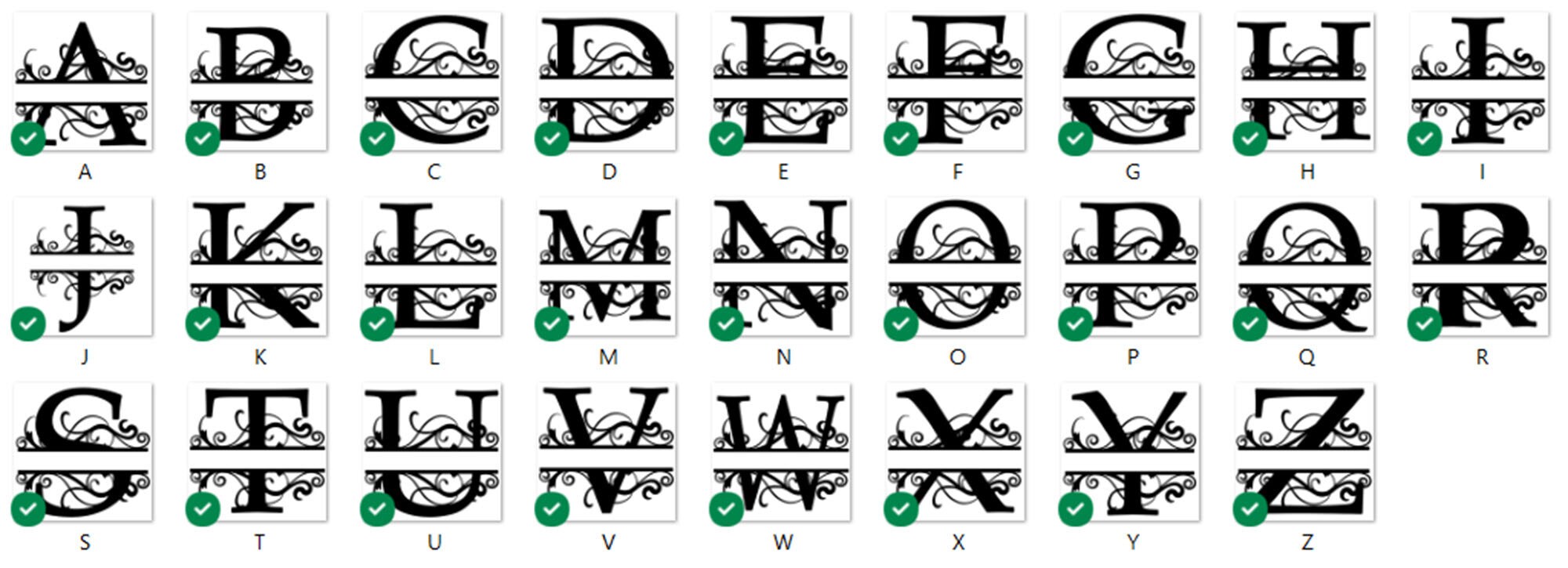 Split Letter Monogram Metal Signwedding Giftmetal Monogram - Etsy