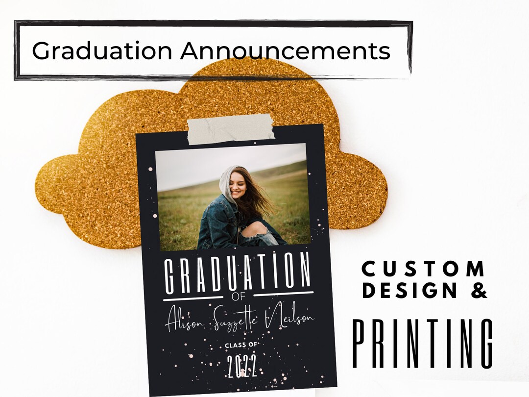 Customizable/personal Graduation Invites 5x7. Custom Printed ...