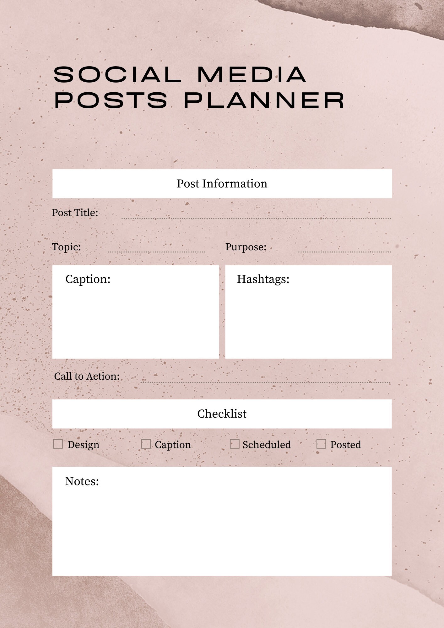 Content Creator's Tracker - Etsy
