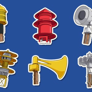 Tornado Siren Sticker Pack 3 - Etsy