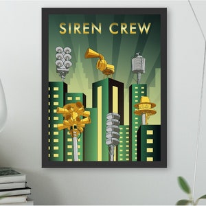 Tornado Siren Poster - City - Etsy