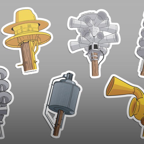 Tornado Siren Sticker Pack 1 - Etsy