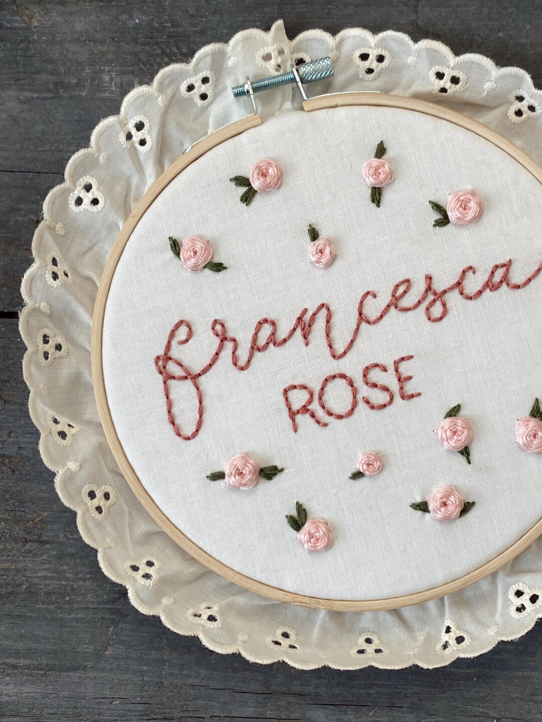 Embroidered Baby Announcement, Baby Announcement, Embroidered Hoop ...