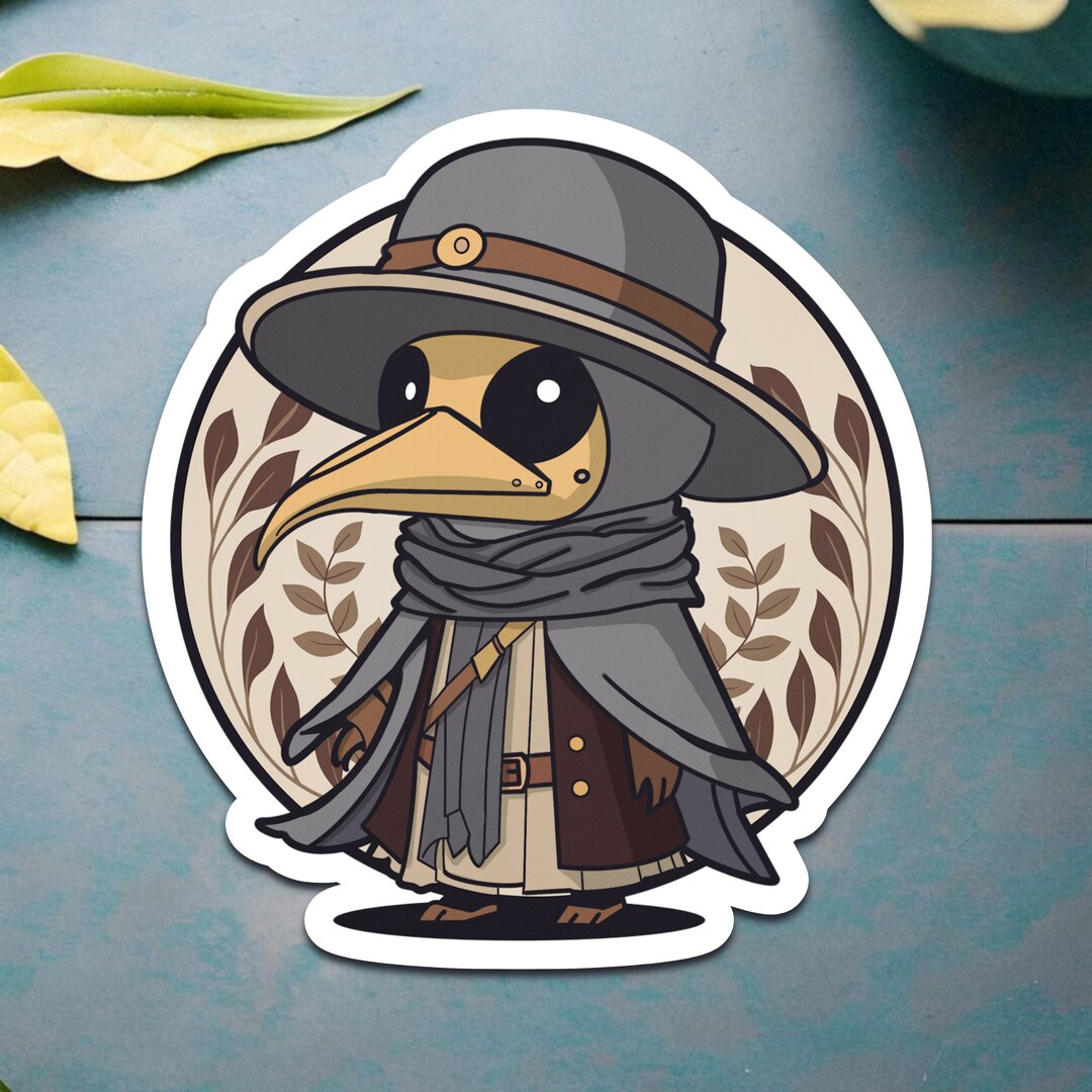 Plague Doctor Sticker | Gothic Kawaii Sticker | Dark Academia Aesthetic ...