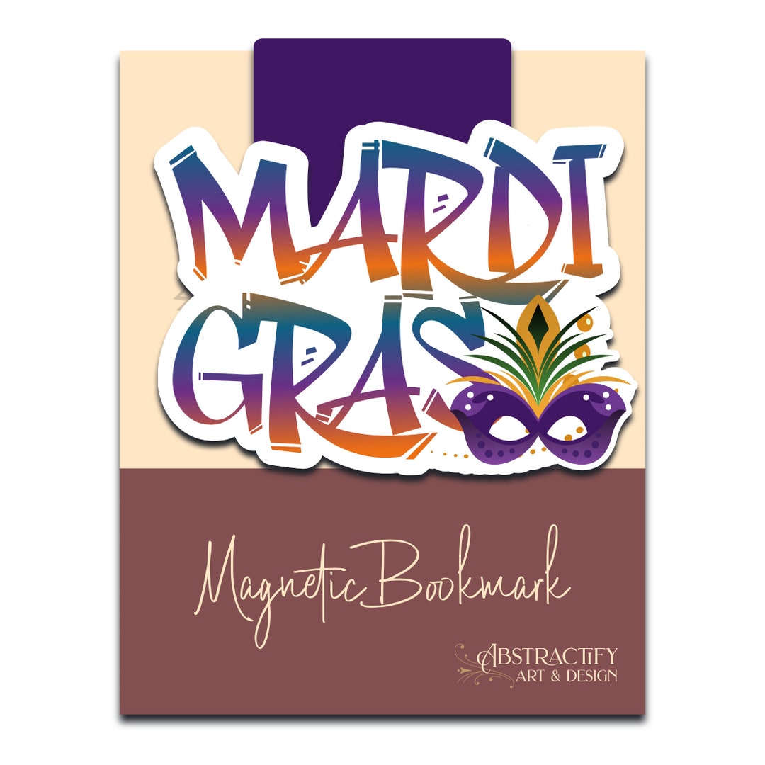 Mardi Gras Mask Bookmark: New Orleans Carnival Reading Accessory - Etsy UK