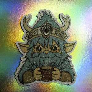 Troll Druid Drinking Coffee Vinyl Decal or Sticker Water-resistant ...