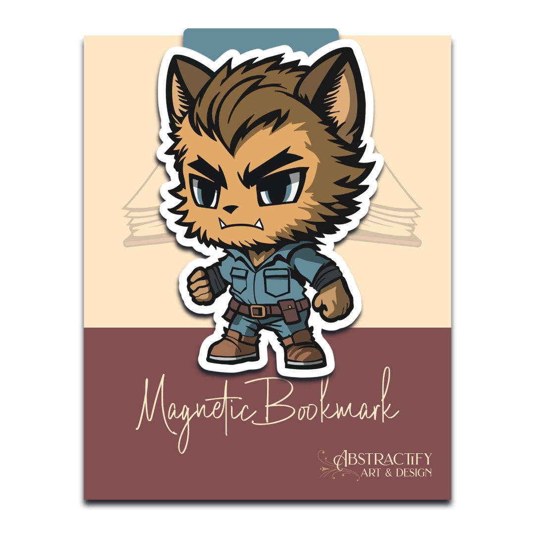 Chibi Werewolf Bookmark: Halloween Monster Reading Accessory - Etsy