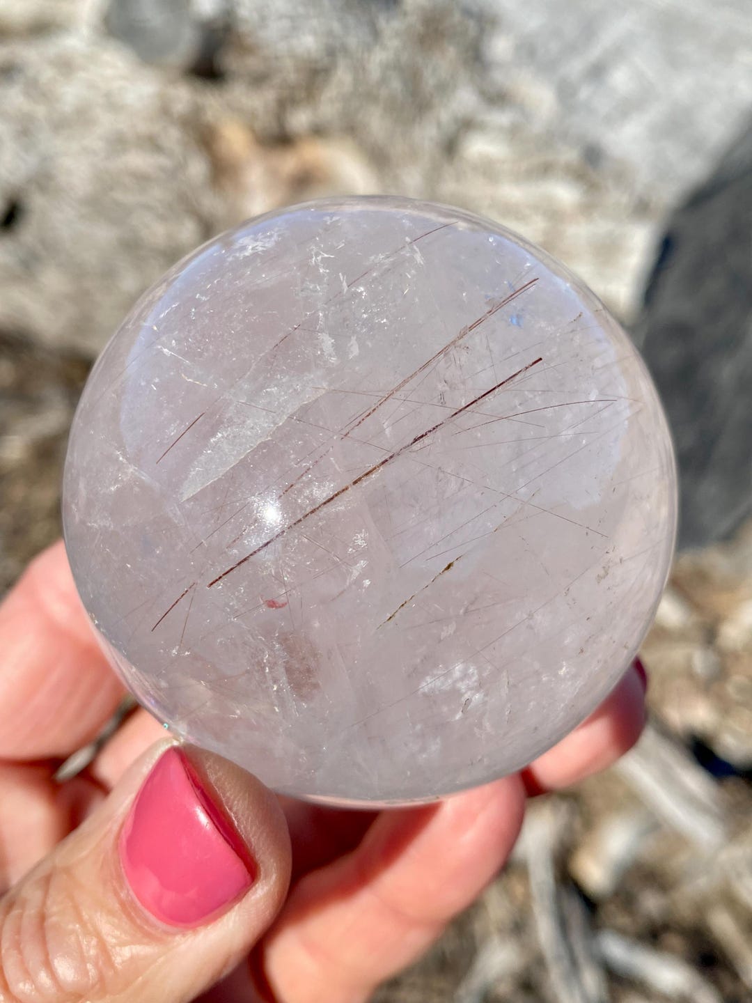 COPPER RUTILE Quartz Crystal Sphere - Manifestation Stone - Meditation ...