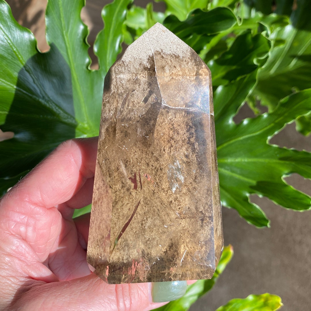 Rutile Lodolite Tower - High Vibration Stone - Manifestation Stone ...