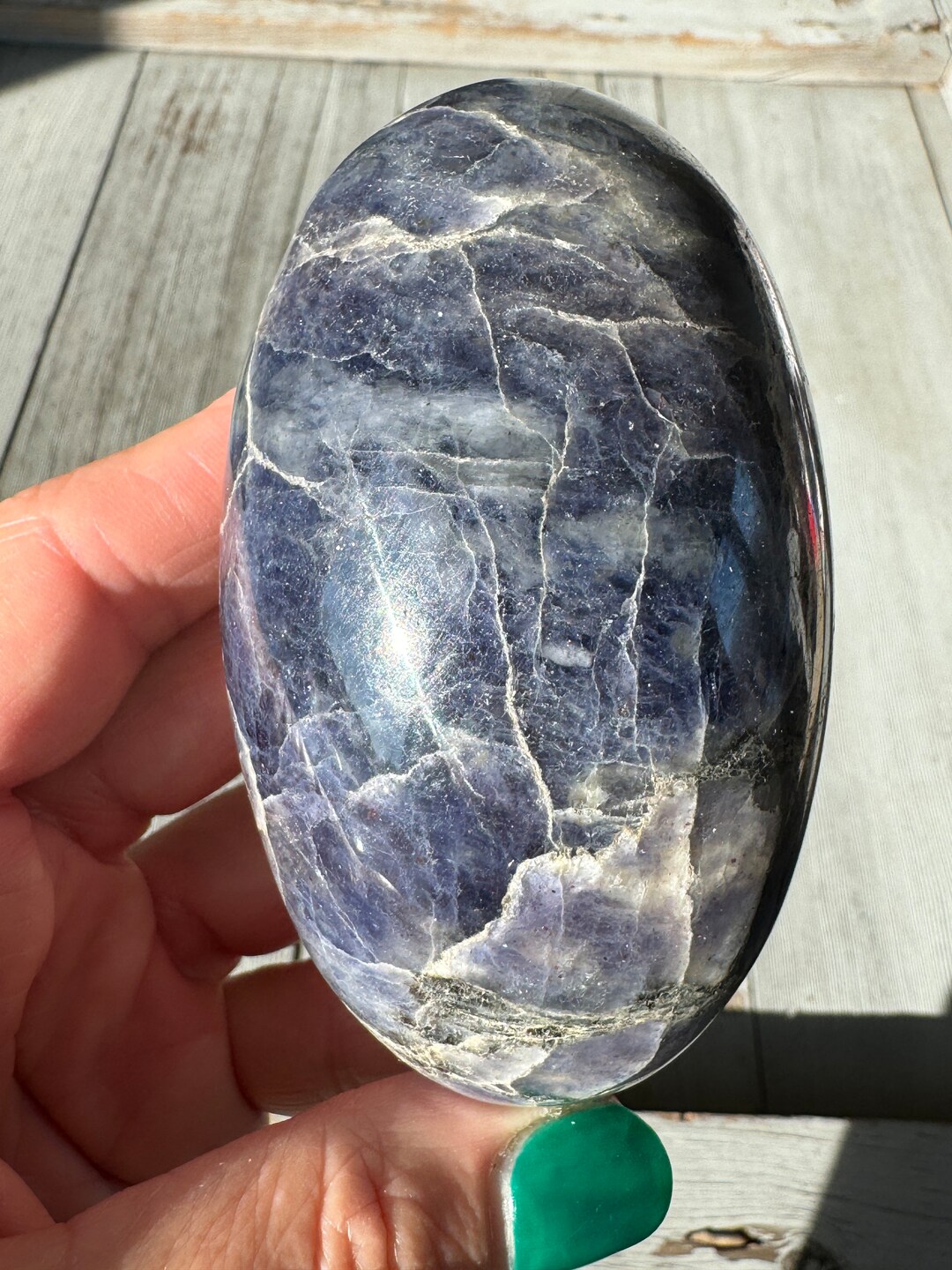 Iolite Shiva - Sparkling Iolite - Iolite Palm Stone - Psychic Crystals ...