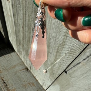 Rose Quartz Pendulum - Crystal Pendulum - Dowsing Pendulum - Divination Pendulum - Metaphysical ...
