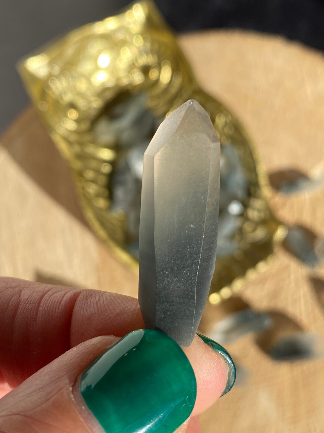 RARE BLUE TARA Quartz Natural Point Rare Blue Tourmaline - Etsy