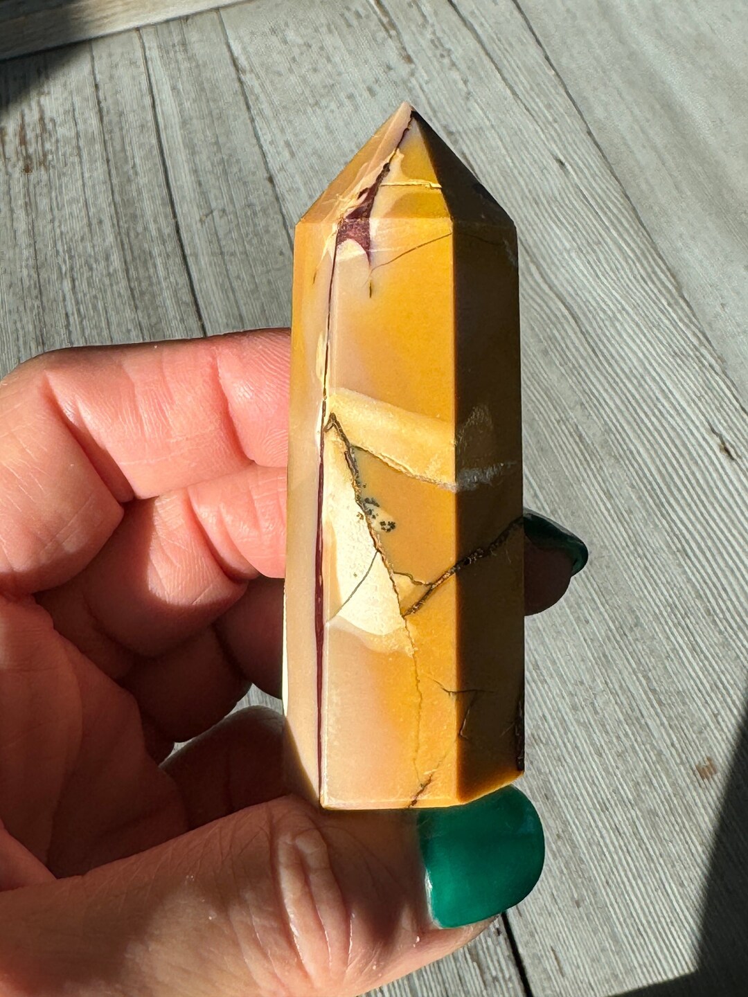 MOOKAITE Tower Mookaite Jasper Point Stress Stone Root Chakra Crystal ...