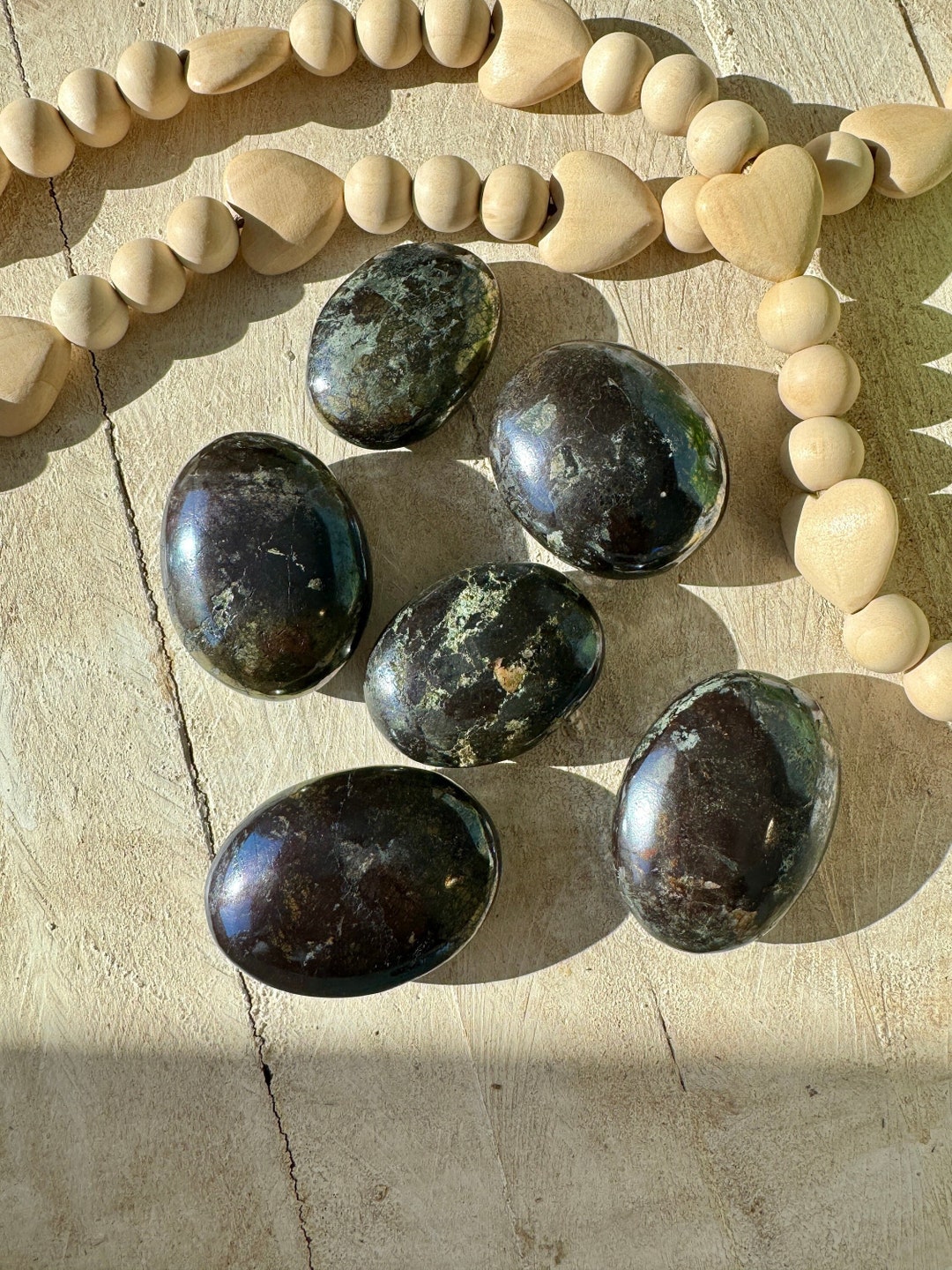 RARE COVELLITE Crystal Palm Stone Spiritual Awakening Blue Covellite ...