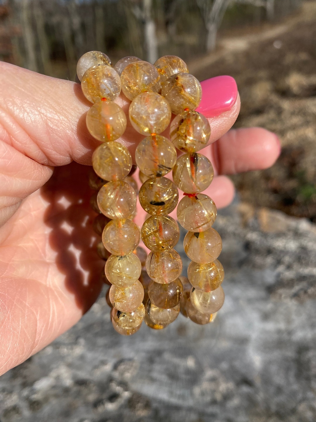 GOLD RUTILE Quartz Bracelet - High Quality Crystals - Manifestation ...