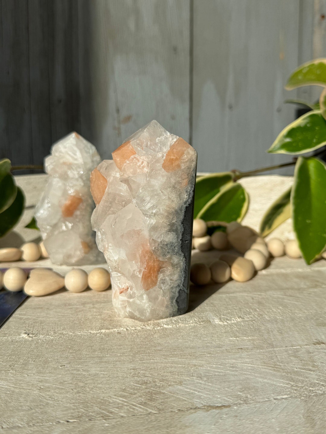 Unique Apophyllite With Stilbite Tower - Spiritual Decor - Lucid ...