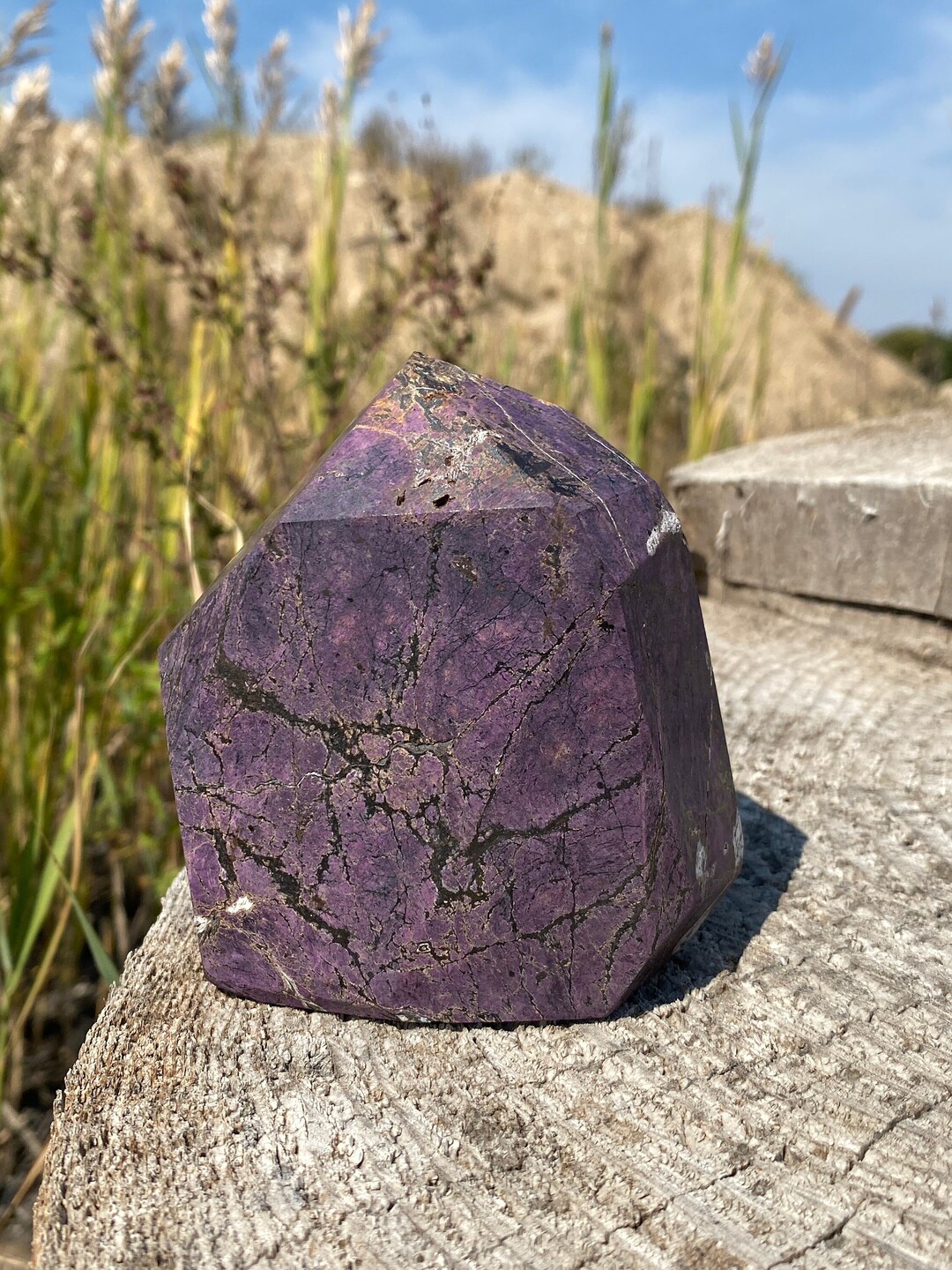 Rare Purpurite Tower Spiritual Awakening Psychic Crystal Protection ...